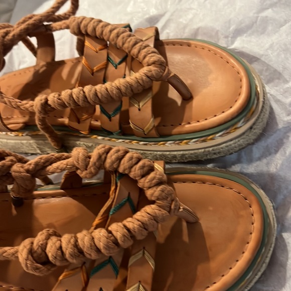 FARM Rio | Shoes | Farmrio Sand Rope Tie Flatform Sandal | Poshmark